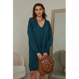 Jos&eacute;fine Strickkleid "Ibrany" in Petrol - 75% | Gr&ouml;&szlig;e L | Damen-kleider