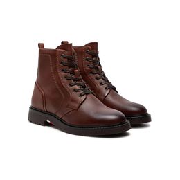 Tommy Hilfiger Shoes Leder-Boots in Braun - 44% | Gr&ouml;&szlig;e 43 | Herrenstiefel