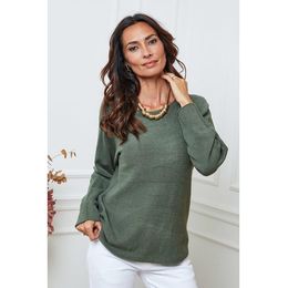 So Cachemire Pullover "Ianaz" in Khaki - 64% | Gr&ouml;&szlig;e S | Damen-pullover-cardigans