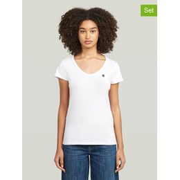 G-Star Raw G-Star 2er-Set: Shirts in Wei&szlig;/ Schwarz - 47% | Gr&ouml;&szlig;e S | Damen-tops