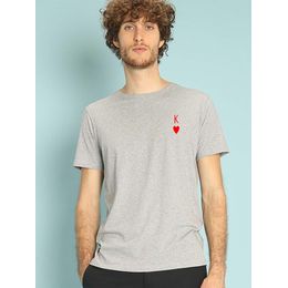 WOOOP Shirt "King" in Grau - 51% | Gr&ouml;&szlig;e XL | Herren-plussize