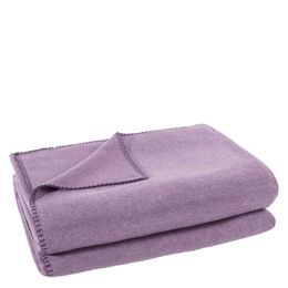 Zoeppritz Decken Soft-Fleece 110x160 violet - misty rose Wohndecke, Fleecedecke
