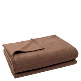 Zoeppritz Decken Soft-Fleece 110x160 braun - smoke Wohndecke, Fleecedecke