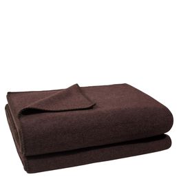 Zoeppritz Decken Soft-Fleece 110x160 braun - dark brown Wohndecke, Fleecedecke