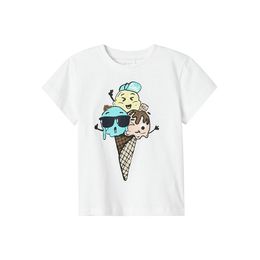 name it Shirt "Jacques" in Wei&szlig;/ T&uuml;rkis - 35% | Gr&ouml;&szlig;e 104 | Kinder-oberteile