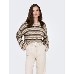 Only Pullover in Beige/ Braun - 75% | Gr&ouml;&szlig;e M | Damen-pullover-cardigans