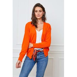 So Cachemire Cardigan "Gino" in Orange - 70% | Gr&ouml;&szlig;e S | Damen-pullover-cardigans
