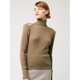 Rodier Rollkragenpullover in Beige - 66% | Gr&ouml;&szlig;e XL | Damen-pullover-cardigans