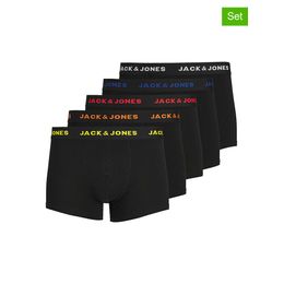 Jack & Jones JACK & JONES Junior 5er-Set: Boxershorts ''Friday'' in Schwarz - 40% | Gr&ouml;&szlig;e 140 | Kinder-waesche