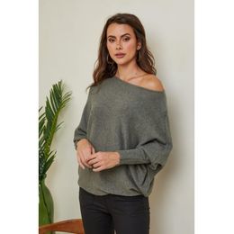Jos&eacute;fine Pullover "Hajos" in Khaki - 73% | Gr&ouml;&szlig;e XL | Damen-pullover-cardigans