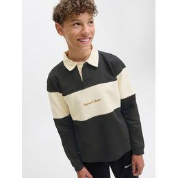 Jack & Jones JACK & JONES Junior Poloshirt "Bro" in Schwarz/ Beige - 45% | Gr&ouml;&szlig;e 140 | Kinder-oberteile