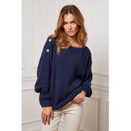 So Cachemire Pullover "Burny" in Dunkelblau - 74% | Gr&ouml;&szlig;e S | Damen-pullover-cardigans