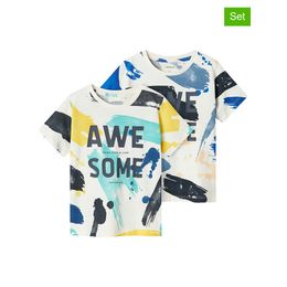 name it 2er-Set: Shirts in Bunt/ Wei&szlig; - 53% | Gr&ouml;&szlig;e 86 | Baby-shirts