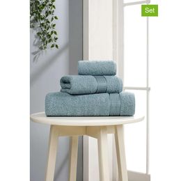 Elizabed 3tlg. Frottierwaren-Set "Ezgi" in Mint - 70% | Badtextilien