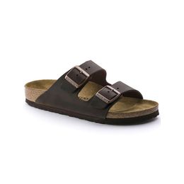 Birkenstock Leder-Pantoletten "Arizona" in Braun - Weite N - 10% | Gr&ouml;&szlig;e 45 | Damen-pantoletten