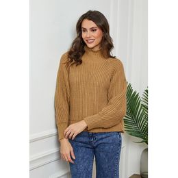 Jos&eacute;fine Wollpullover "Baby" in Camel - 71% | Gr&ouml;&szlig;e S | Damen-pullover-cardigans