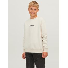 Jack & Jones JACK & JONES Junior Sweatshirt in Wei&szlig; - 45% | Gr&ouml;&szlig;e 128 | Kinder-sweatshirts-jacken