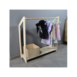 Woody Kids Kleiderst&auml;nder in Natur - (B)100 x (H)100 x (T)30 cm - 61% | Garderoben