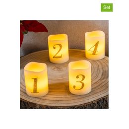 Profiline 4er-Set: LED-Kerzen in Creme - (H)6,5 x &Oslash; 5 cm - 26% | Lichterketten-dekobeleuchtung