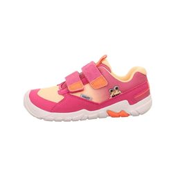 Superfit Barfu&szlig; Leder-Sneakers "Trace" in Pink/ Gelb - 35% | Gr&ouml;&szlig;e 35 | Kindersneakers