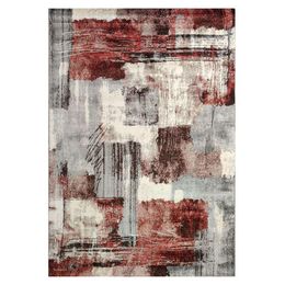 deco Rugs & Carpet Kurzflor-Teppich "Milano" in Rot/ Grau - 63% | Gr&ouml;&szlig;e 160x230 cm |