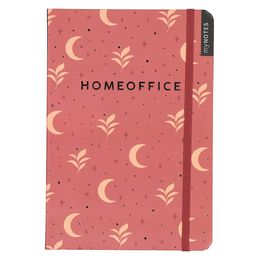 Ars Edition Notizbuch "Homeoffice" in Rot - A5 - 50% | Buero-schulbedarf