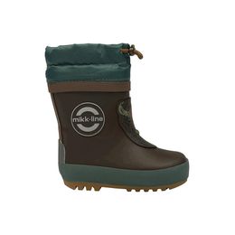 Mikk-line Gummistiefel in Dunkelbraun/ Petrol - 41% | Gr&ouml;&szlig;e 33 | Kinder-outdoor-sport-schuhe
