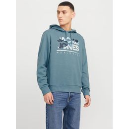 Jack & Jones Jack & Jones Hoodie in Blau - 50% | Gr&ouml;&szlig;e XL | Herren-sweatshirts-jacken
