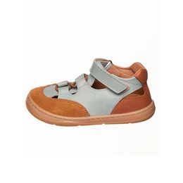 kmins Leder-Barfu&szlig;schuhe in Hellbraun/ Hellblau - 57% | Gr&ouml;&szlig;e 32 | Kindersandalen