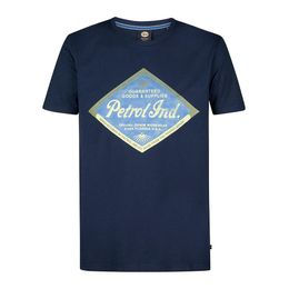 PETROL INDUSTRIES Shirt in Dunkelblau - 48% | Gr&ouml;&szlig;e L | Herren-plussize
