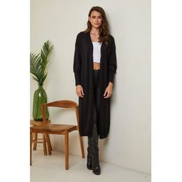 Jos&eacute;fine Longcardigan "Heviz" in Schwarz - 75% | Gr&ouml;&szlig;e M | Damen-pullover-cardigans
