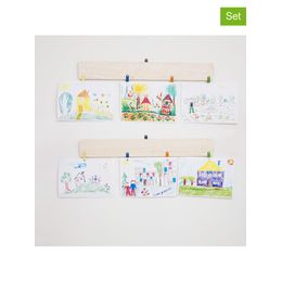 Woody Kids 2er-Set: Holzh&auml;nger in Beige - (L)70 cm - 59% | Wanddekoration