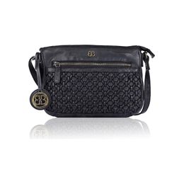 Bellicci Leder-Umh&auml;ngetasche "Paige" in Schwarz - (B)25 x (H)18 x (T)5 cm - 46% | Damen-taschen
