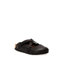 Comfortfusse Leder-Clogs in Schwarz - 53% | Gr&ouml;&szlig;e 39 | Clogs-pantoletten-kinder