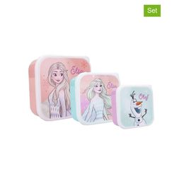 Disney Frozen 3er-Set Lunchboxen "Frozen II Let's Eat!" in Rosa/ Pik/ Hellblau - 21% | Aufbewahren-servieren