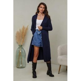 Jos&eacute;fine Longcardigan "Heviz" in Dunkelblau - 76% | Gr&ouml;&szlig;e XL | Damen-pullover-cardigans