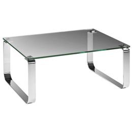 Novel Couchtisch, Klar, Chrom, Metall, Glas, rechteckig, Kufe, 70x40x110 cm, Wohnzimmer, Wohnzimmertische, Couchtische, Couchtische Glas