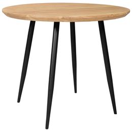 Stylife Esstisch, Schwarz, Akazie, Holz, Metall, Akazie, Hartholz, rund, konisch, 80x76x80 cm, Esszimmer, Tische, Esstische, Esstische rund