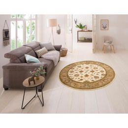 OTTO home Wollteppich &raquo;Sahil&laquo; rund 14 mm H&ouml;he reine Wolle, Orient-Optik, ideal im Wohnzimmer & Schlafzimmer beige Wolle