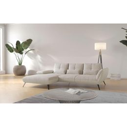 OTTO home Ecksofa &raquo;Mikado L-Form&laquo; inkl. Sitztiefenverstellung und Armteilverstellung beige 100% Polyester