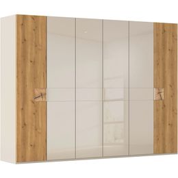 Rauch Kleiderschrank &raquo;Dreht&uuml;renschrank Schrank Garderobe W&auml;scheschrank KONA&laquo; Breiten 251/301 cm, H&ouml;he 223 cm, Tiefe 61 cm, Glasauflage, Massivholz-