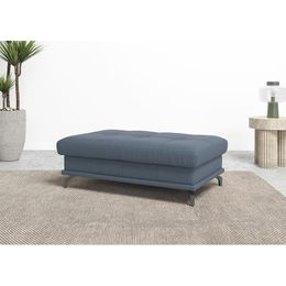 OTTO home Polsterhocker &raquo;Costello, B: 133 cm&laquo; individuell zu kombinieren, Federkern blau Luxus-Microfaser (90% Polyester, 10% Polyamid);Samtoptik (100