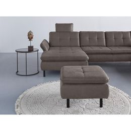 Home Affaire Polsterhocker &raquo;Birkholm&laquo; passend zur Serie "Birkholm", B/T/H: 65/65/44 cm grau 100% Polyester
