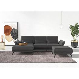 Home Affaire Ecksofa &raquo;Coco L-Form&laquo; Sitztiefen-, Arm- und Kopfteilverstellung, Cord-Bezug, Fu&szlig;h&ouml;he 15 cm grau 100% Polyester