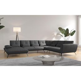 OTTO home Wohnlandschaft &raquo;Mikado U-Form&laquo; inkl. Sitztiefenverstellung und Armteilverstellung grau 95% Polyester 5% Polyamid