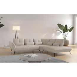 OTTO home Ecksofa &raquo;Mikado L-Form&laquo; inkl. Sitztiefenverstellung und Armteilverstellung beige 100% Polyester