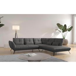 OTTO home Ecksofa &raquo;Mikado L-Form&laquo; inkl. Sitztiefenverstellung und Armteilverstellung grau 100% Polyester