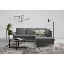 Home Affaire Ecksofa &raquo;Palm Beach L-Form&laquo; Federkern, mit Sitztiefenverstellung, wahlweise mit Bettfunktion grau 100%Polyester