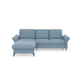 Home Affaire Ecksofa &raquo;Calando L-Form&laquo; wahlweise mit Bettfunktion, Bettkasten und Armteilfunktion blau 98% Polyester 2% Polyamid