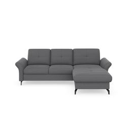 Home Affaire Ecksofa &raquo;Calando L-Form&laquo; wahlweise mit Bettfunktion, Bettkasten und Armteilfunktion grau 92% Polyester 8% Polyamid